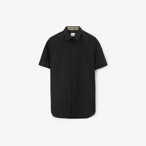 Burberry Slim Fit Stretch Cotton Shirt - Black