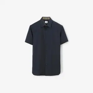 Burberry Slim Fit Stretch Cotton Shirt - Navy