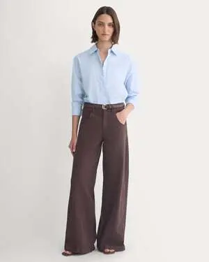 Everlane Utility Seamed Wide-leg Pant - Coffee Bean