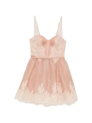 Zimmermann Valiant Silk And Linen Mini Dress - Pink