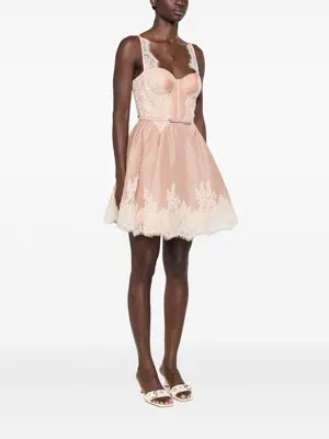 Zimmermann Valiant Silk And Linen Mini Dress - Pink