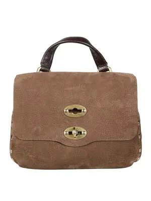 ZANELLATO Postman Mini Jones Nabuk Baby Crossbody Bag For - Marrone