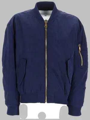 Balmain Zip-front Bomber Jacket - Blue