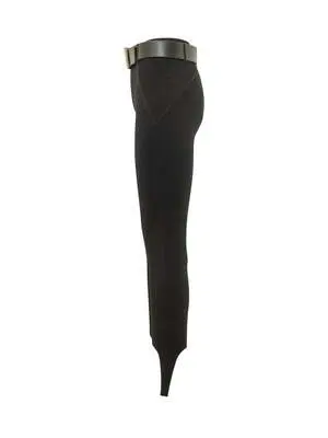 SELF-PORTRAIT Knit Stirrup Leggings - Black
