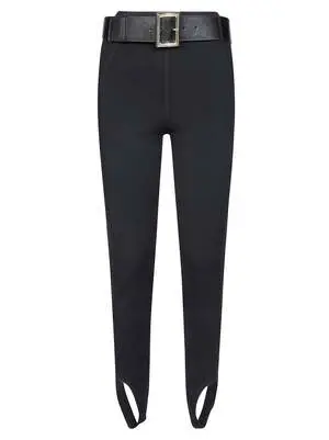SELF-PORTRAIT Knit Stirrup Leggings - Nero