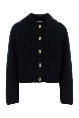 FERRAGAMO Wool-cashmere Blend Cardigan For - Blue