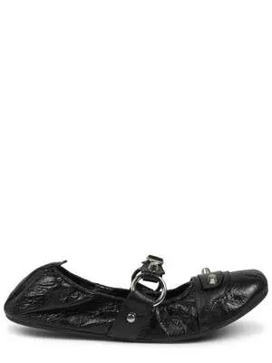 Balenciaga Leather Studded Ballet Flats
