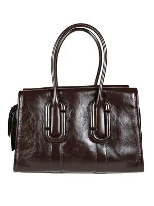 Marc Jacobs Carryall Leather Shoulder Bag - Marrone