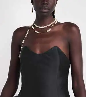 ZIYAD BUAINAIN Taffeta Layered Gown