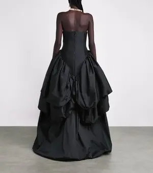 ZIYAD BUAINAIN Taffeta Layered Gown