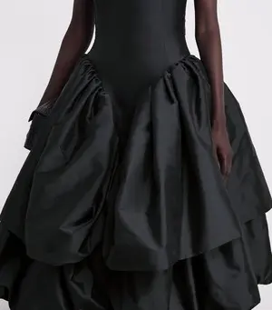 ZIYAD BUAINAIN Taffeta Layered Gown