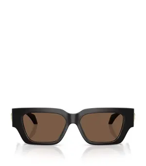 Versace Ve4497u Rectangle Sunglasses - Brown