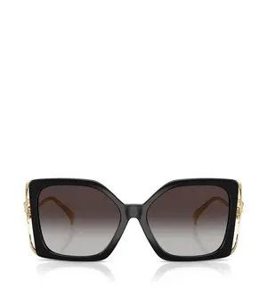 Versace Medusa Plaque Maxi Sunglasses - Black