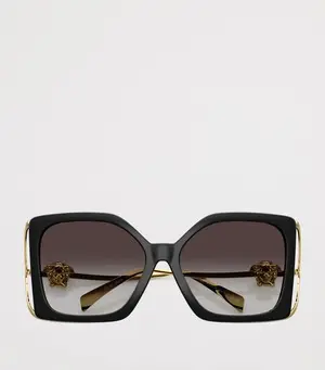 Versace Medusa Plaque Maxi Sunglasses