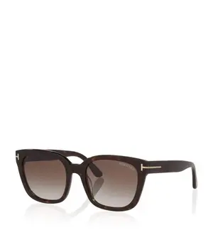 TOM FORD Haylay Square Sunglasses - Brown