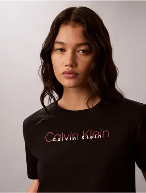 Calvin Klein Icon Sport Graphic High Hip Tee - Black