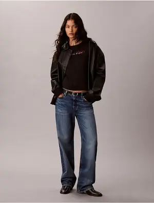 Calvin Klein Icon Sport Graphic High Hip Tee - Black