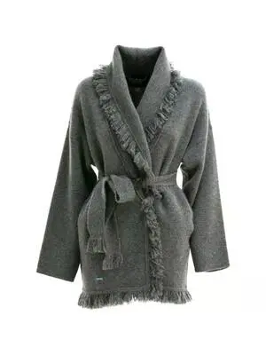 Alanui Finest Fringe-trim Belted Cardigan