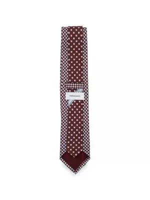 FERRAGAMO Gancini-print Tie - Brown