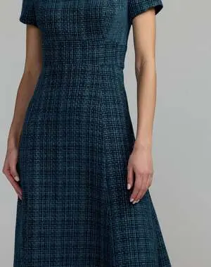Mac Duggal Embellished Boucle Midi Dress