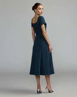 Mac Duggal Embellished Boucle Midi Dress