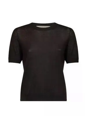 BLANCA VITA Short-sleeve Crew-neck T-shirt - Brown