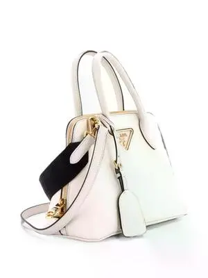Prada Dual Strap Promenade Bag Saffiano Leather Small Satchel
