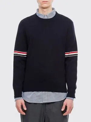 Thom Browne Classic Crewneck Pullover Sweater - Blue