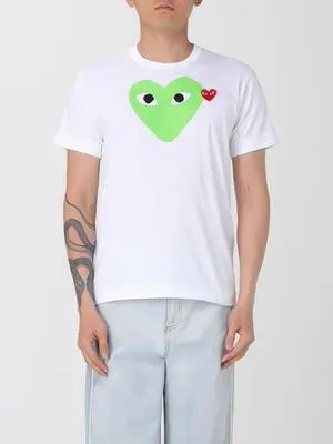 Play Comme Des Garcon Printed Cotton T-shirt - Green