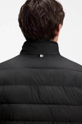 BOSS Classic Padded Jacket With Zipper Closure - Black
