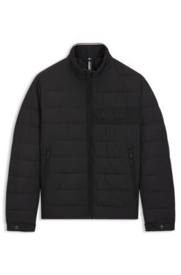 BOSS Classic Padded Jacket With Zipper Closure - Black