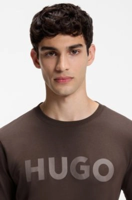 Hugo Logo-print T-shirt In Cotton Jersey