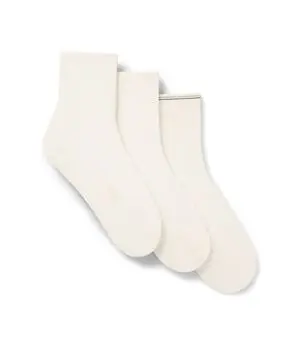 BOSS Three-pack Of Quarter-length Socks With Branding