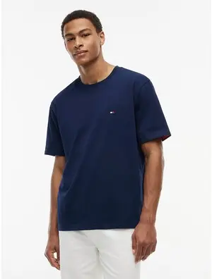 Tommy Hilfiger Marina Club Logo Cuffed T-shirt - Light Navy