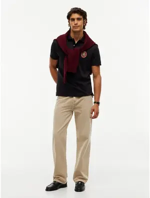 Tommy Hilfiger Regular Fit Crest Patch Interlock Polo
