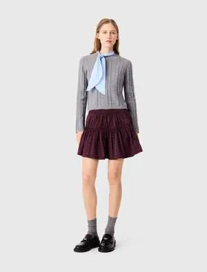 Maje Removable Poplin Collar Sweater