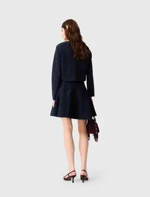 Maje Jacquard Cardigan With Sequins