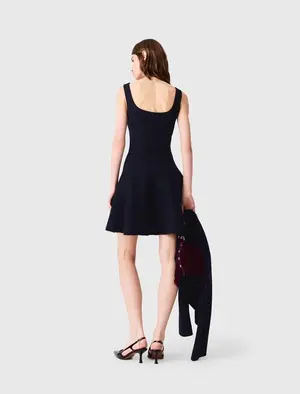 Maje Short Jacquard Skater Dress