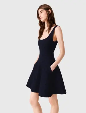 Maje Short Jacquard Skater Dress
