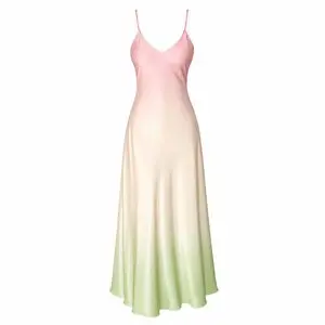 Loveist Store Ombre Satin Slip Dress - Pink