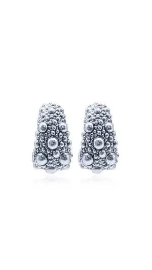 BAYEMEYC Titanis Chunky Hoop Earrings - Silver