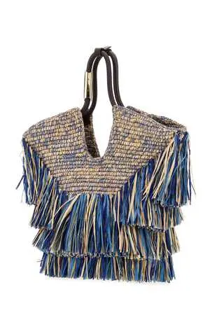 Zimmermann Raffia Small Goldentime Shopping Bag