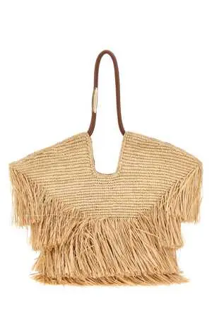 Zimmermann Raffia Medium Goldentime Shopping Bag - Brown