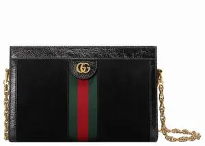 Gucci Ophidia Shoulder Bag Suede Small - Black