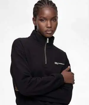 KL JEANS Jeans Half-zip Drawcord Hem Sweatshirt