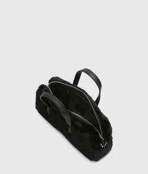 Karl Lagerfeld Box Logo Furry Bowling Bag