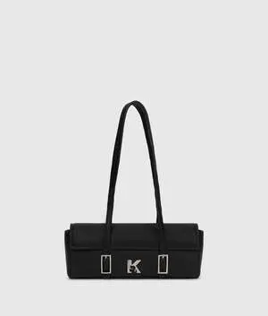 KL JEANS K Logo Elongated Shoulder Bag - Black