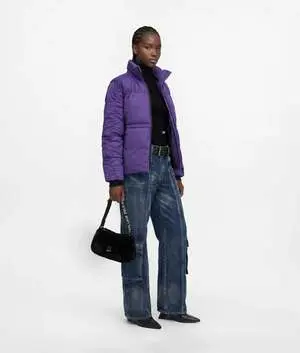 KL JEANS Box Logo Furry Shoulder Bag - Black
