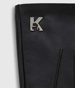 Karl Lagerfeld K Logo Leather Gloves