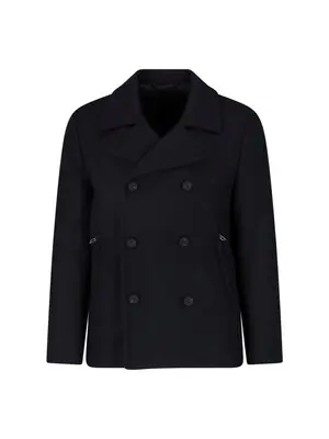 DIESEL® Wool Blend Peacoat - Black